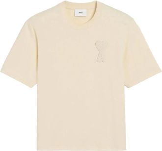 Ami Homme, Tops, Beige, Taille: M T-shirt Ami de Coeur Patch