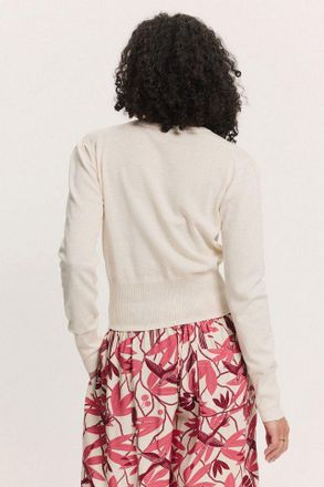 Tranquillo Strickjacke Strickjacke Linaa aus Bio-Baumwolle GOTS-zertifizierte Bio-Baumwolle, verspielte Zierkante
