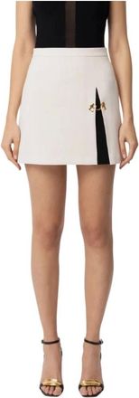 Elisabetta Franchi Femme, Jupes, Blanc, Taille: 40 FR Robe &Eacute;l&eacute;gante en Polyester
