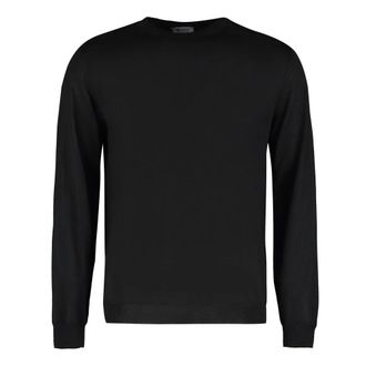 THE (ALPHABET) Seide Kaschmir Crew-neck Pullover - - Knitwear - Herren - Schwarzk - S
