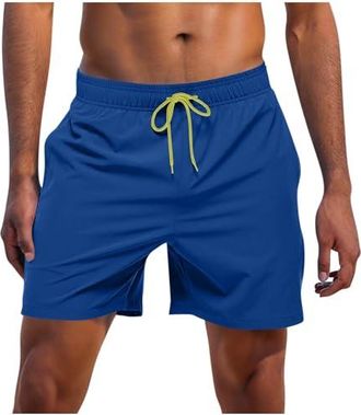 Generic Short de bain pour homme &agrave; s&eacute;chage rapide - L&eacute;ger - Short de bain pour la plage et les vacances, bleu, XXL