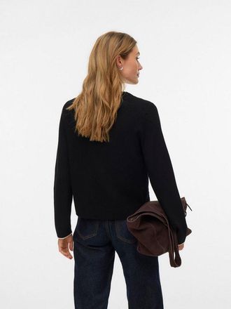 Vero Moda Strickjacke VMGOLD LS V-NECK CONTRAST CARDIGAN