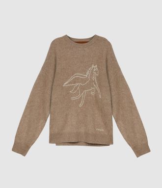 Mother Pull The Biggie Jumper Wheat