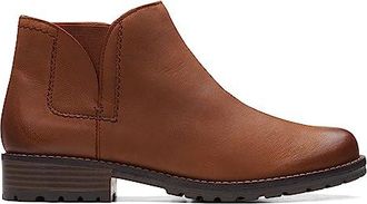 Clarks Femme Clarkwell Demi Bottine Chukka, Marron foncé Lea, 38 EU