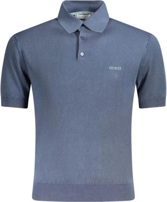 Guess Besticktes Logo Poloshirt - - Tops - Herren - Blau - 2XL