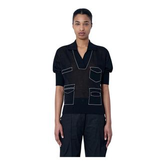 Kiko Kostadinov Kreiner Strick-Polohemd - - Tops - Damen - Schwarzk - XS