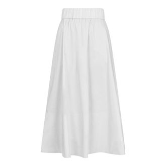 Neo Noir Wei&szlig;er Popelinrock - Flowy Stil - - Skirts - Damen - Wei&szlig; - XL