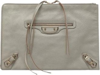 Balenciaga Pre-owned Vintage Clutch - Femme - Pre-owned - Gris - Taille: ONE Size