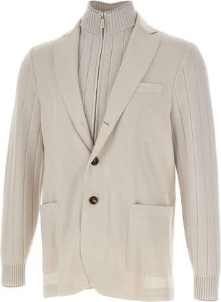 Eleventy Homme, Vestes, Beige, Taille: 3XL Wool Blazer