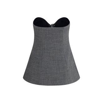 Magda Butrym Womens Gray Wool Oves Aries Corset Clothing