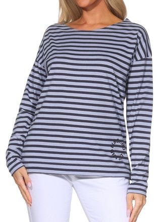 Elbsand Tooske Damen Langarm T-Shirt, Longsleeve mit Bootsausschnitt, locker geschnitten