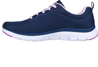 Skechers Damen Flex Appeal 4.0 Sneaker, Navy/Lavendar, 35 EU