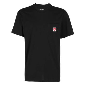 Carhartt Work in Progress Homme, Tops, Noir, Taille: L SS Pocket Heart T-shirt