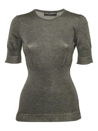 Dolce & Gabbana t-shirt à col ras du cou - Gris