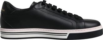 Dolce & Gabbana Homme, Chaussures, Noir, Taille: 39 1/2 EU Baskets basses en cuir