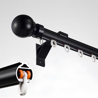 Generic Gardinenstange Mit Halterungen, Beschlagset, Fensterstangen, Robuste Vorhangstange Aus Aluminium, 70-600 cm, F&uuml;r Wohnzimmer, Schlafzimmer, B&uuml;ro, Krank