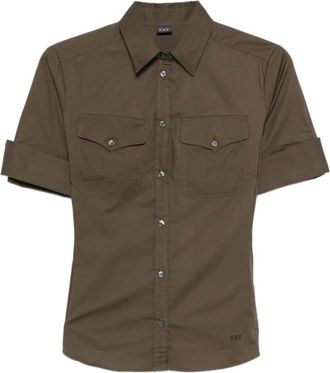 Fay Femme, Blouses et Chemises, Vert, Taille: 42 FR Chemise coupe classique