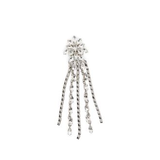 Alessandra Rich Femme, Accessoires, Gris, Taille: ONE Size Boucles doreilles cha&icirc;ne florale