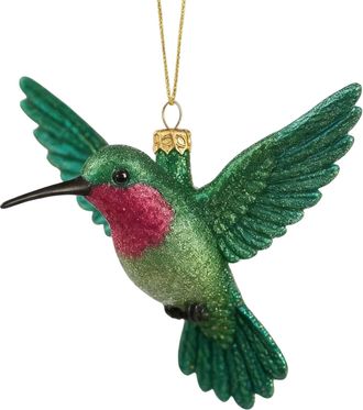 Generico Kolibri- -Dekoration: Vogelakzent, 8 x 8 x 1 cm, Acryl, handgefertigte Figur mit realistischer, Sammlerdekoration f&uuml;r Weihnachtsbaum, Wohnzimmer und W