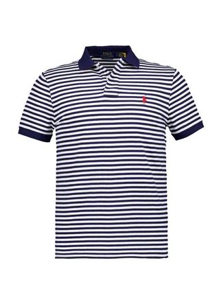 Polo Ralph Lauren Herren Polo-Shirt blau gestreift Slim Fit