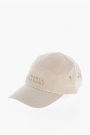 Isabel Marant Canvas Baseball Cap with Embroidered Logo size 57