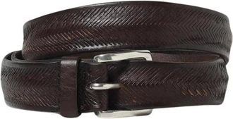 Orciani Homme, Accessoires, Brun, Taille: ONE Size Ceinture en cuir texturé