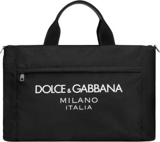 Dolce & Gabbana Homme, Sacs, Noir, Taille: ONE Size Logo Tote Bag