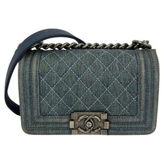 Chanel Pre-owned Sac bandouli&egrave;re matelass&eacute; en jean - Femme - Pre-owned - Bleu - Taille: ONE Size
