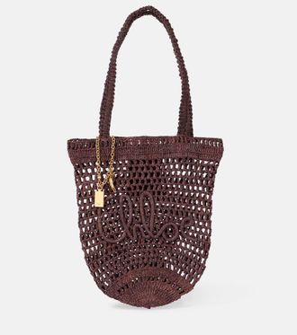 Chloé Chloé Tote Bag Summer Banana Small aus Raffiabast