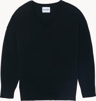 Kujten Pull cachemire oversize col V femme, 6 fils - Pull Eugenie