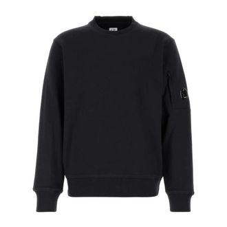 C.P. Company C.p. Company, Homme, Sweatshirts et sweats &agrave; capuche, Bleu, Taille: XL Logo Crewneck SweaT-shirt