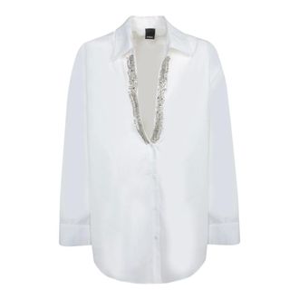 Pinko Pinko, Femme, Blouses et Chemises, Blanc, Taille: 36 FR T-shirt & Polo blancs pour femmes