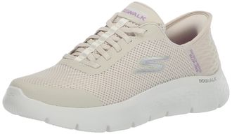 Skechers Damen Go Walk Flex Hands Free Slip-ins-Grand Entry Sneaker, Off White Textile/Trim, 38.5 EU Weit
