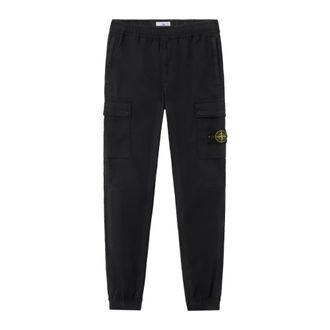 Stone Island Homme, Pantalons, Noir, Taille: W33 Pantalon Cargo Stretch en Coton Supima