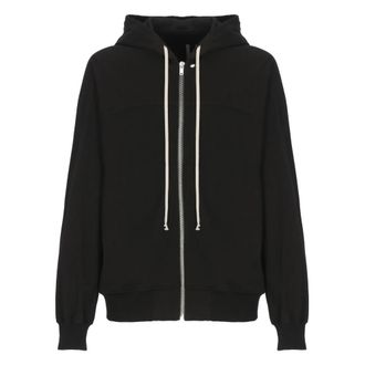 Rick Owens Baumwoll-Hoodie mit Rei&szlig;verschluss - - Sweatshirts & Hoodies - Herren - Schwarzk - M