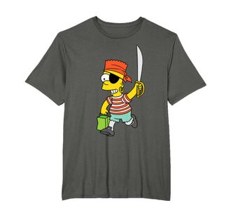 The Simpsons Halloween Bart Pirate Costume Trick or Treat T-Shirt