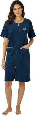 Damart Robe détente éponge Femme Bleu Taille 34-36 (XS)