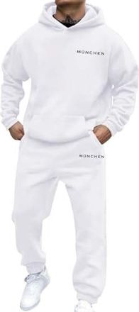 Generic Surv&ecirc;tement 2 pi&egrave;ces pour homme - En coton - Surv&ecirc;tement de sport baggy - Chaud et confortable - Sweat &agrave; capuche et pantalon de jogging - Tenue de loi