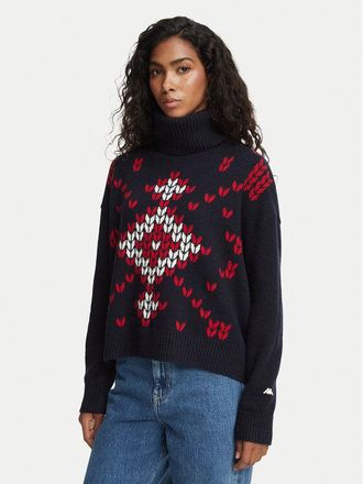 Kappa Rollkragenpullover Huez 63137KW Dunkelblau Regular Fit
