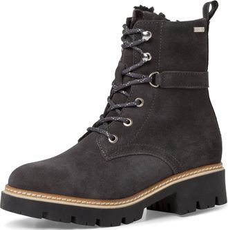 Tamaris Damen Schnürstiefel gefüttert Blockabsatz Winter; ANTHRACITE/grau; 38 EU