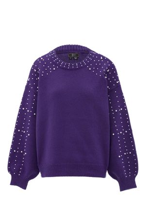 Faina Pullover mit Perlen Damen lila