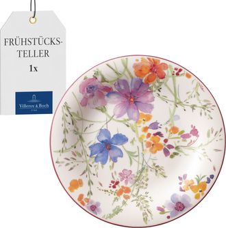 Villeroy & Boch Mariefleur Fr&uuml;hst&uuml;cksteller 21 cm Bunt, Sp&uuml;lmaschinenfest, Mikrowellensicher, Kleiner Teller, Dessertteller, Salatteller, Kuchenteller, Geschirr, Bl&uuml;m
