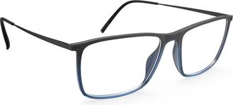 Silhouette Homme, Accessoires, Noir, Taille: 55 MM Illusion Lite Fullrim 2944 Lunettes de soleil