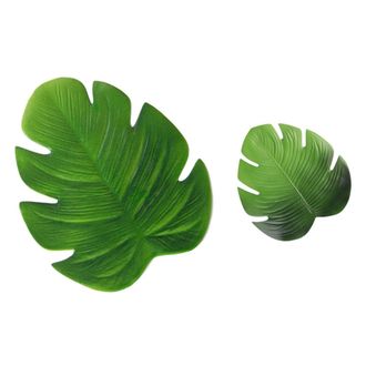 Angoily 2 St&uuml;ck Eva Tischset und rutschfeste Untersetzer Tropische Blattform Hitzebest&auml;ndig Leicht zu Reinigen Geeignet f&uuml;r Sommerpartys und Wohnzimmertischde