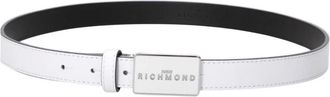 John Richmond Ceinture &agrave; boucle logo - Femme - Accessoires - Blanc - Taille: 85 CM