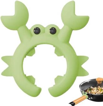 Generic Repose-ustensiles en silicone en forme de crabe | Repose-cuillère en silicone | Libérateur de vapeur de cuisine résistant à la chaleur | Repose-baguet