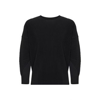 Issey Miyake Herren, Strickwaren, Schwarzk, LGr&ouml;&szlig;e
