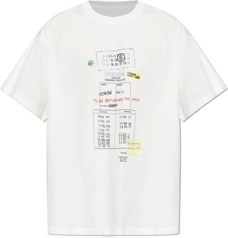 Maison Margiela Homme, Tops, Gris, Taille: XL T-Shirt Imprim&eacute;