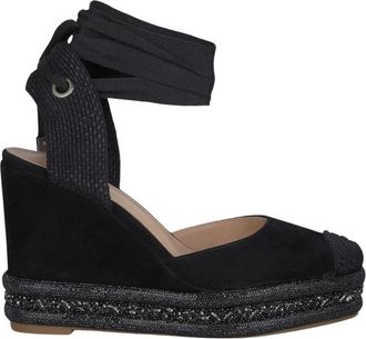 Alma En Pena Alma EN Pena, Femme, Chaussures, Noir, Taille: 38 EU Knotted Wedge Glitter