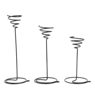 Vosarea 3 Stück Spiralförmiges Blumenständer aus Metall Rostfrei Hohe Tragfähigkeit Dekoratives Blumenregal für Balkon und Innenräume